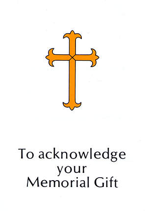 Memorial Gift Acknowledgement Card (package of 25)